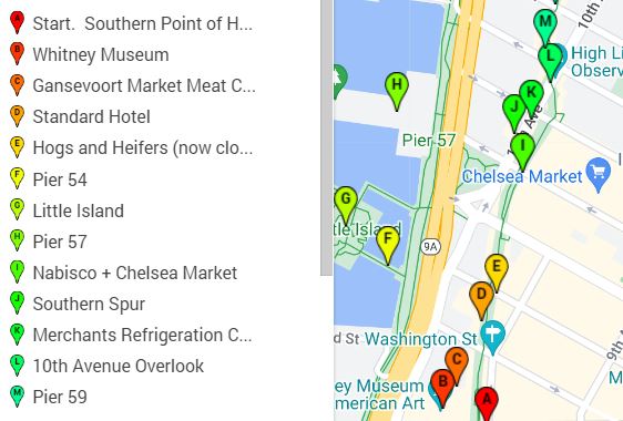 High Line Manhattan Map