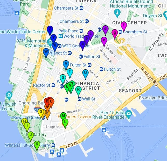 New York City Walking Map With Streets And Streets - Infoupdate.org