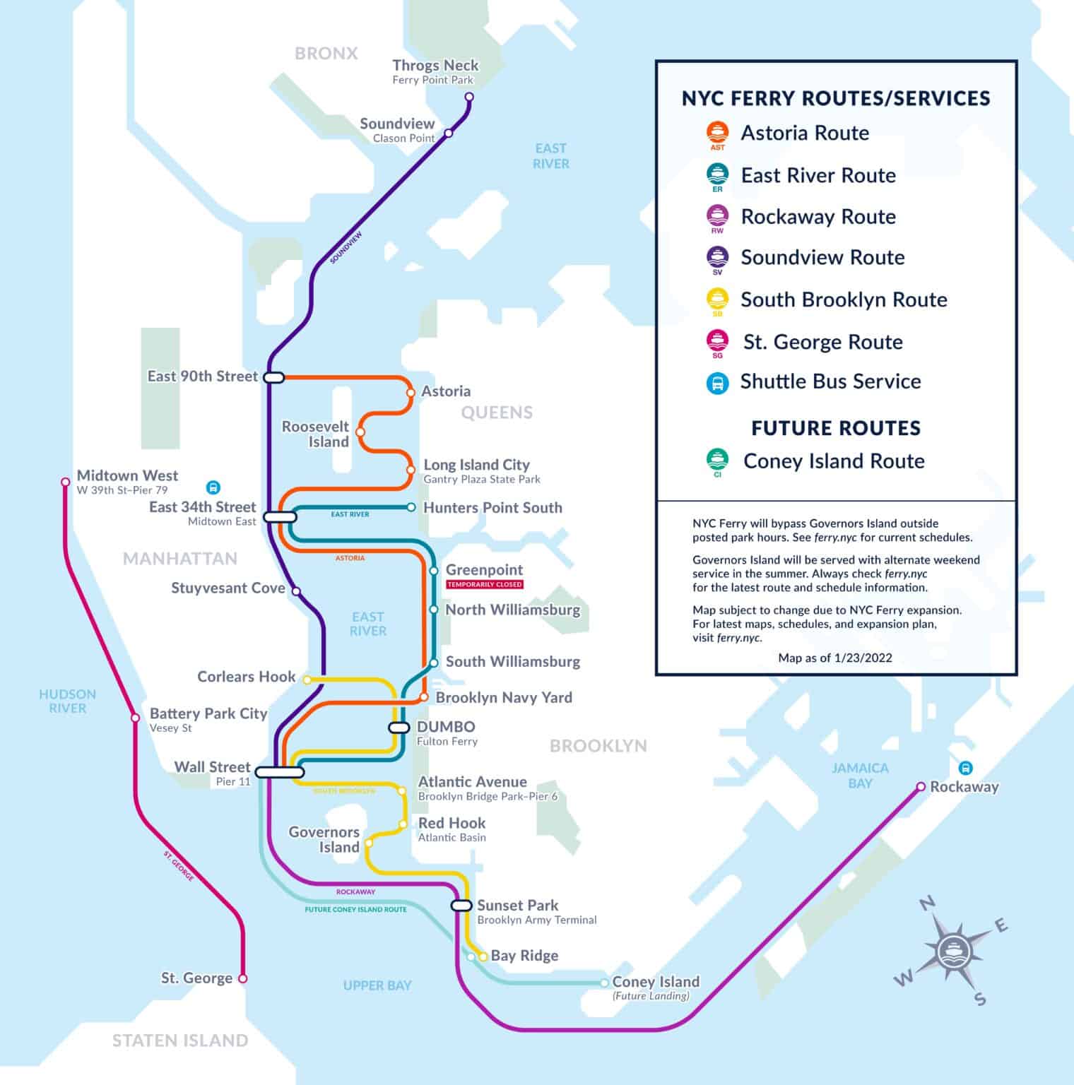 Guide to the NYC Ferry | Schedule, Map, and Routes