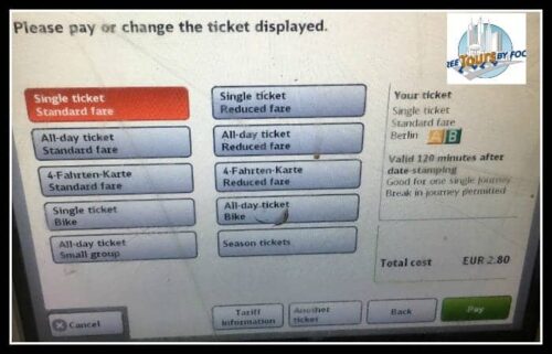 Öffentlichen Nahverkehr und Tarifzonen ABC Berlin